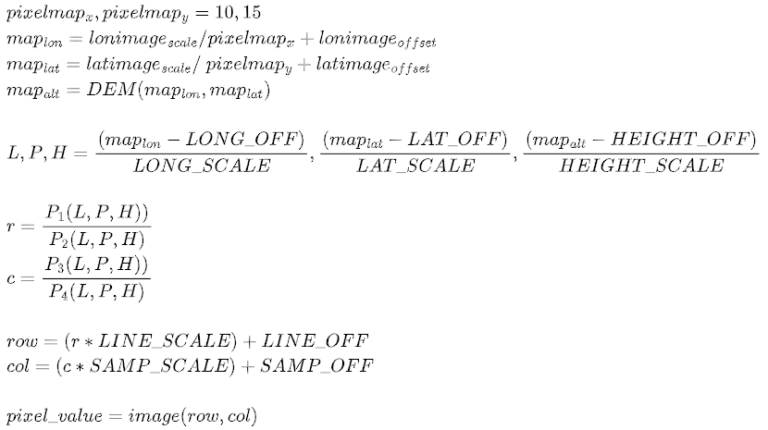 RPC (Rational Polynomial Camera model), The Nitty Gritty - Edgybees